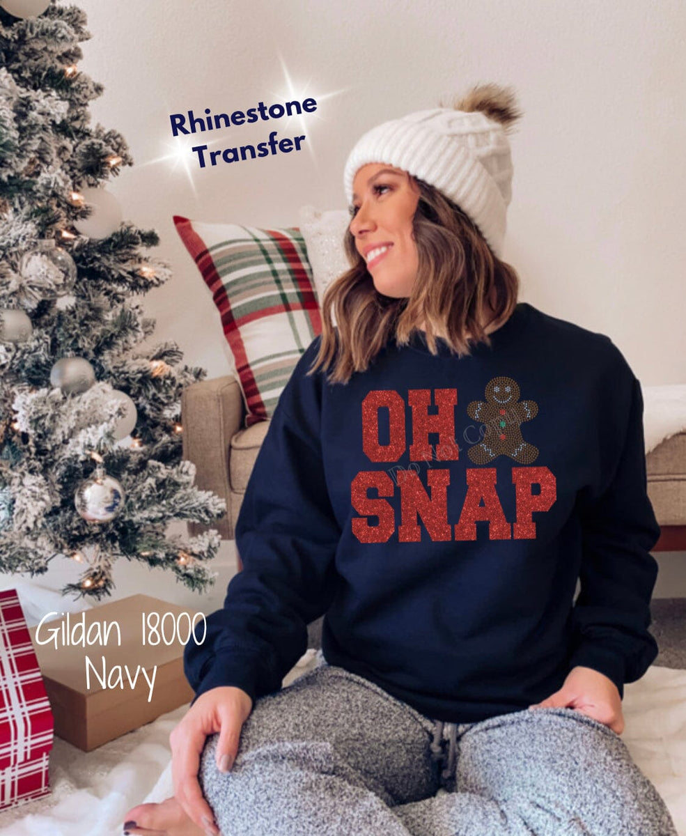 RTS Screen Print and Rhinestone Transfer | Oh Snap Glitter Gingerbread ...