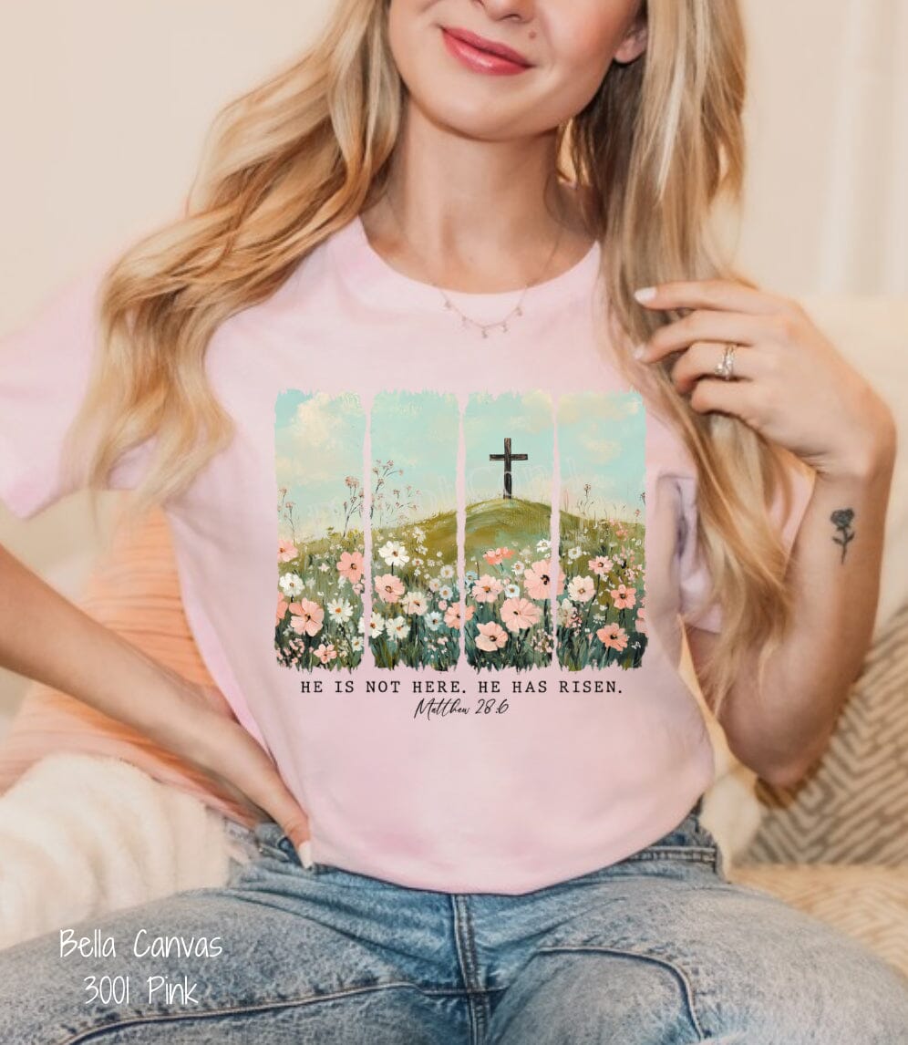 RTS He Is Risen Floral Clear Film DTF Transfer (325 HOT Peel) – The ...