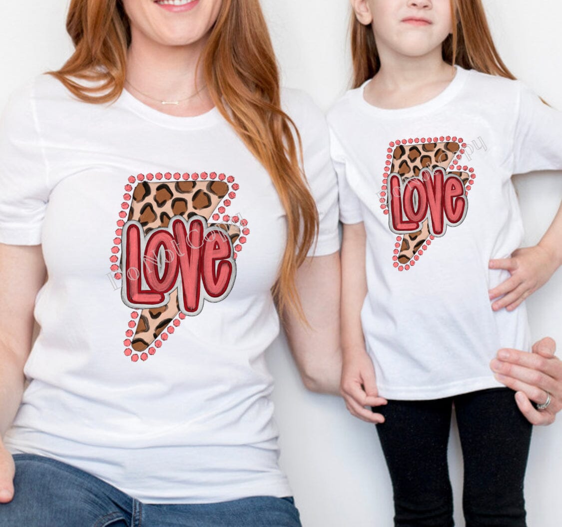 RTS Screen Print Transfer | Love Rainbow Bolt | Adult and Youth (HIGH ...