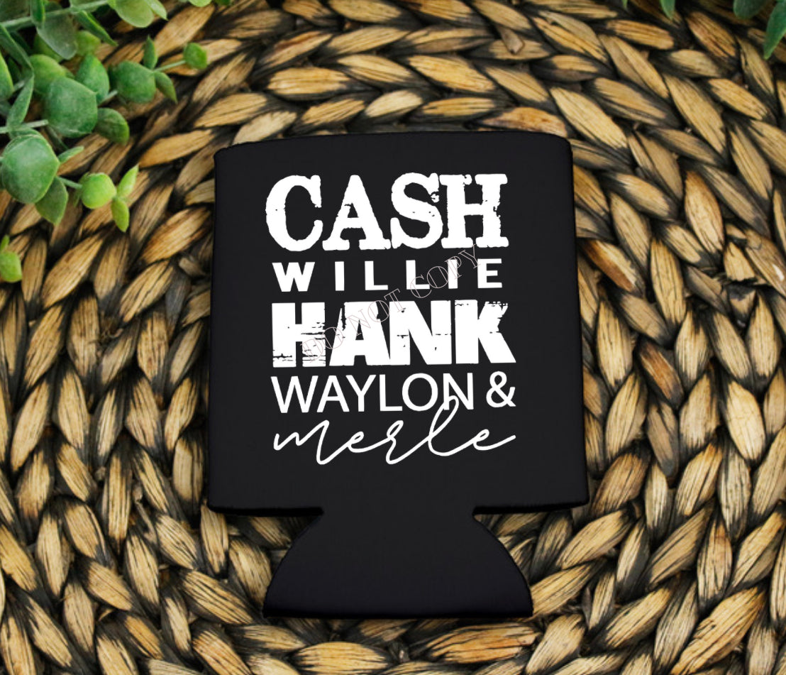 RTS Screen Print Transfer | Cash Willie Hank 3” Koozie | Shirt Pocket ...