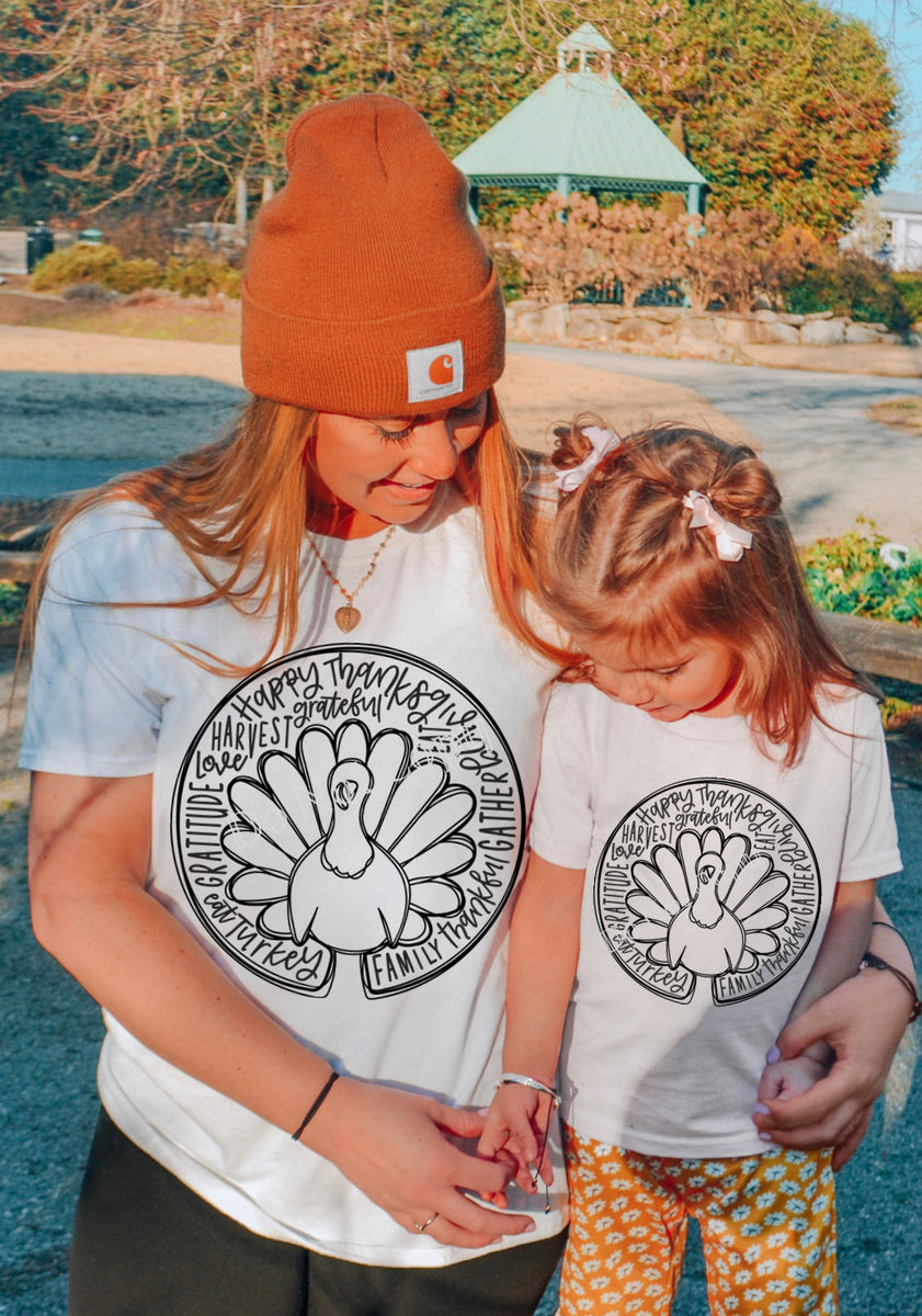 RTS Screen Print Transfer | Happy Thanksgiving Turkey Typography |Adul ...