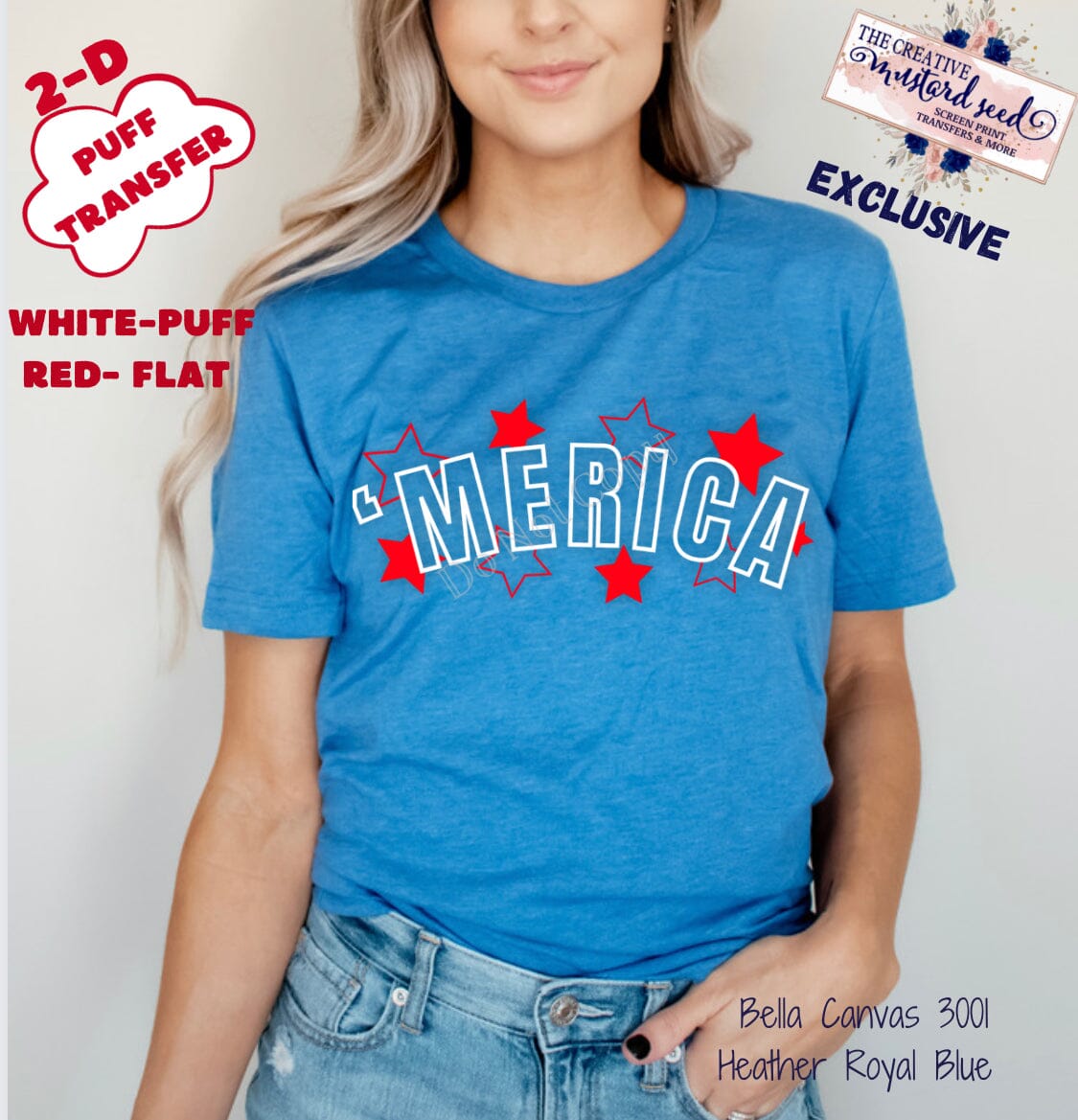 RTS Screen Print Transfer | Merica Stars Multidimensional PUFF – The ...